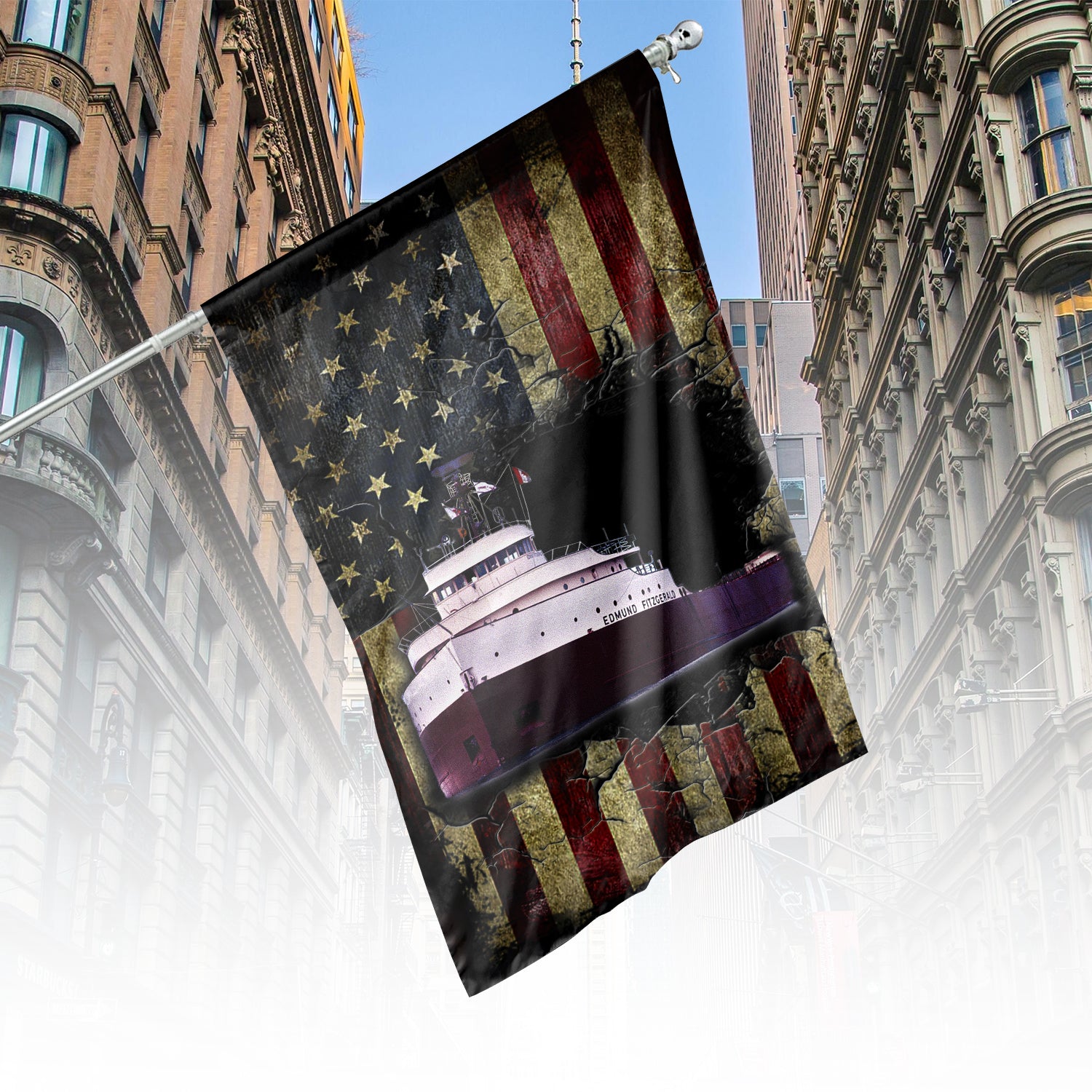 SS Edmund Fitzgerald, 4th Of July House Flag – Merch Gears