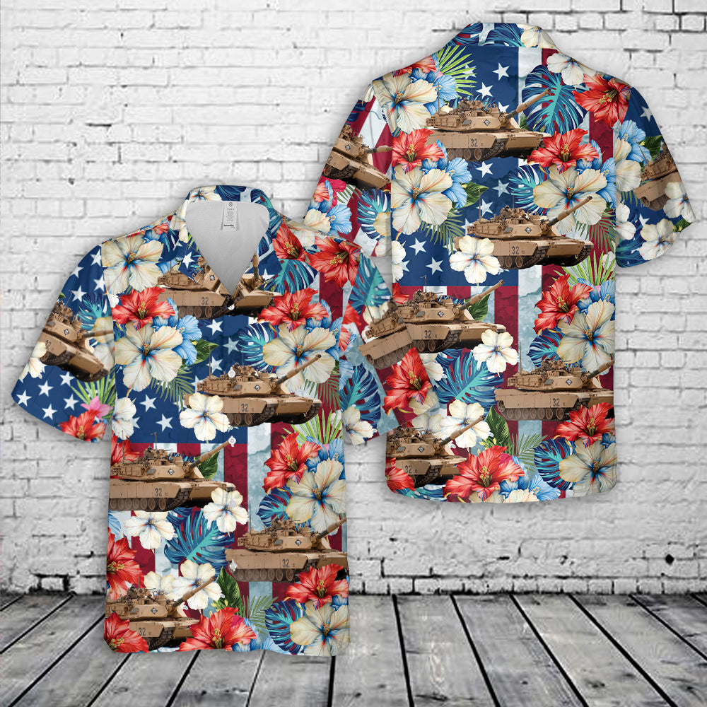 US Army M1 Abrams Tank, 4th Of July Hawaiian Shirt – Merch Gears