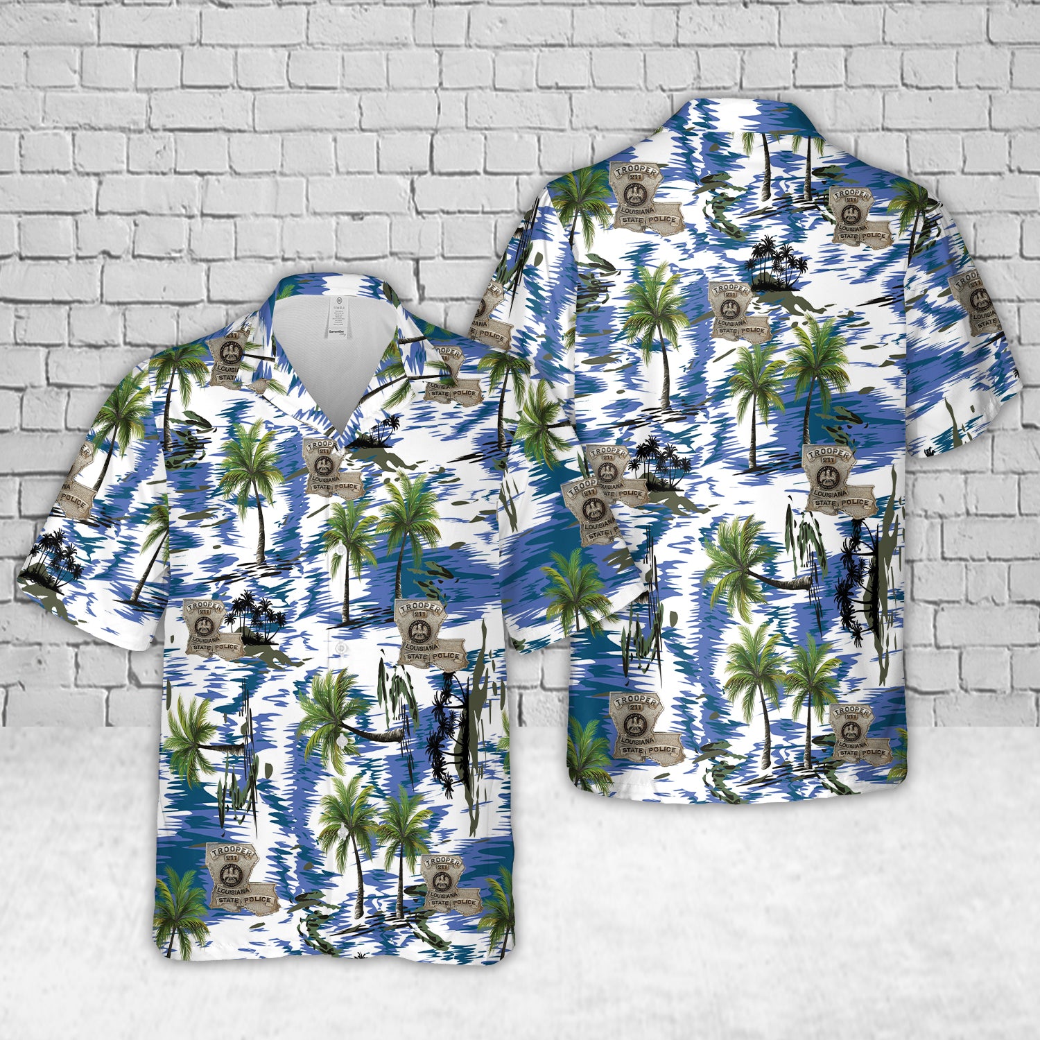1940 Louisiana State Police Trooper Badge Hawaiian Shirt – Merch Gears