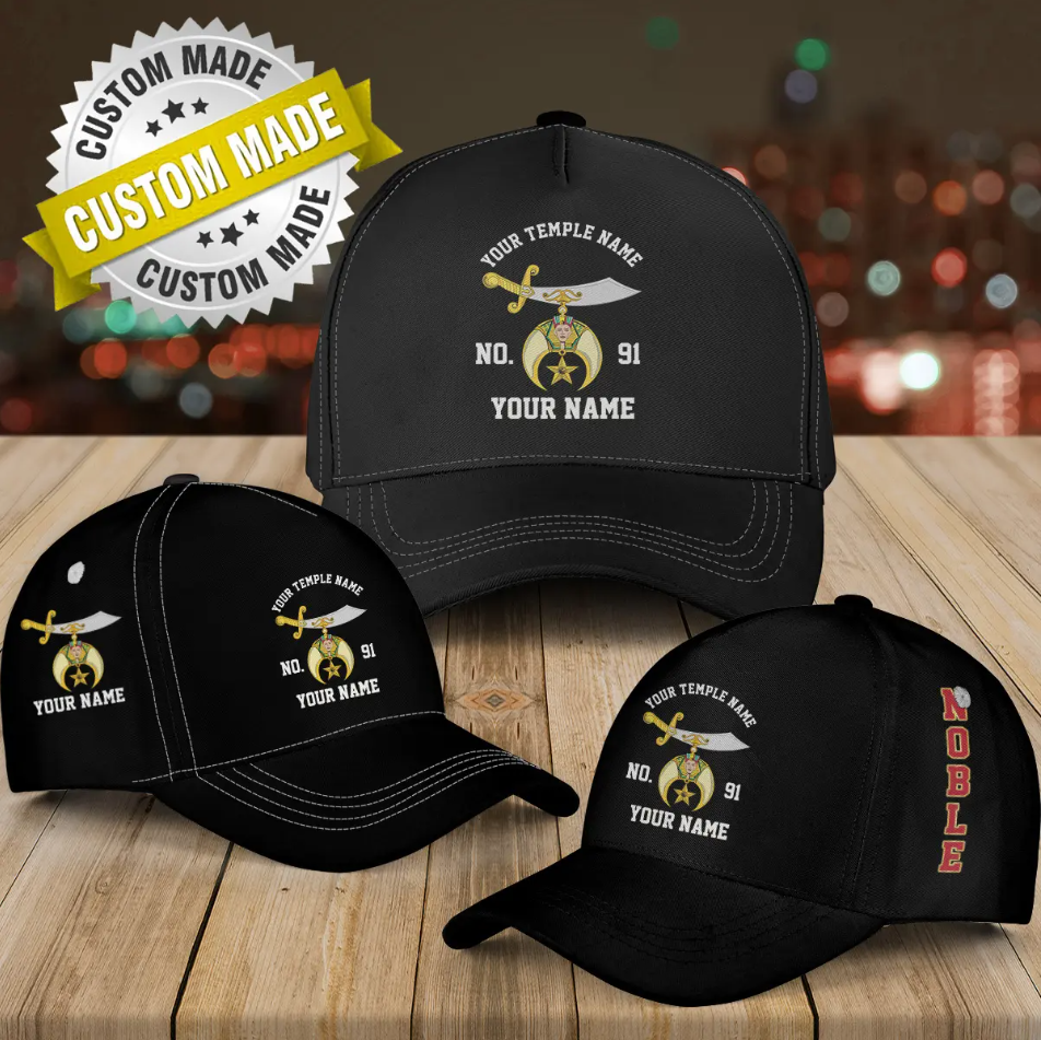 Custom Your Temple and Name Shriners Symbol, Noble Shriners Baseball C ...