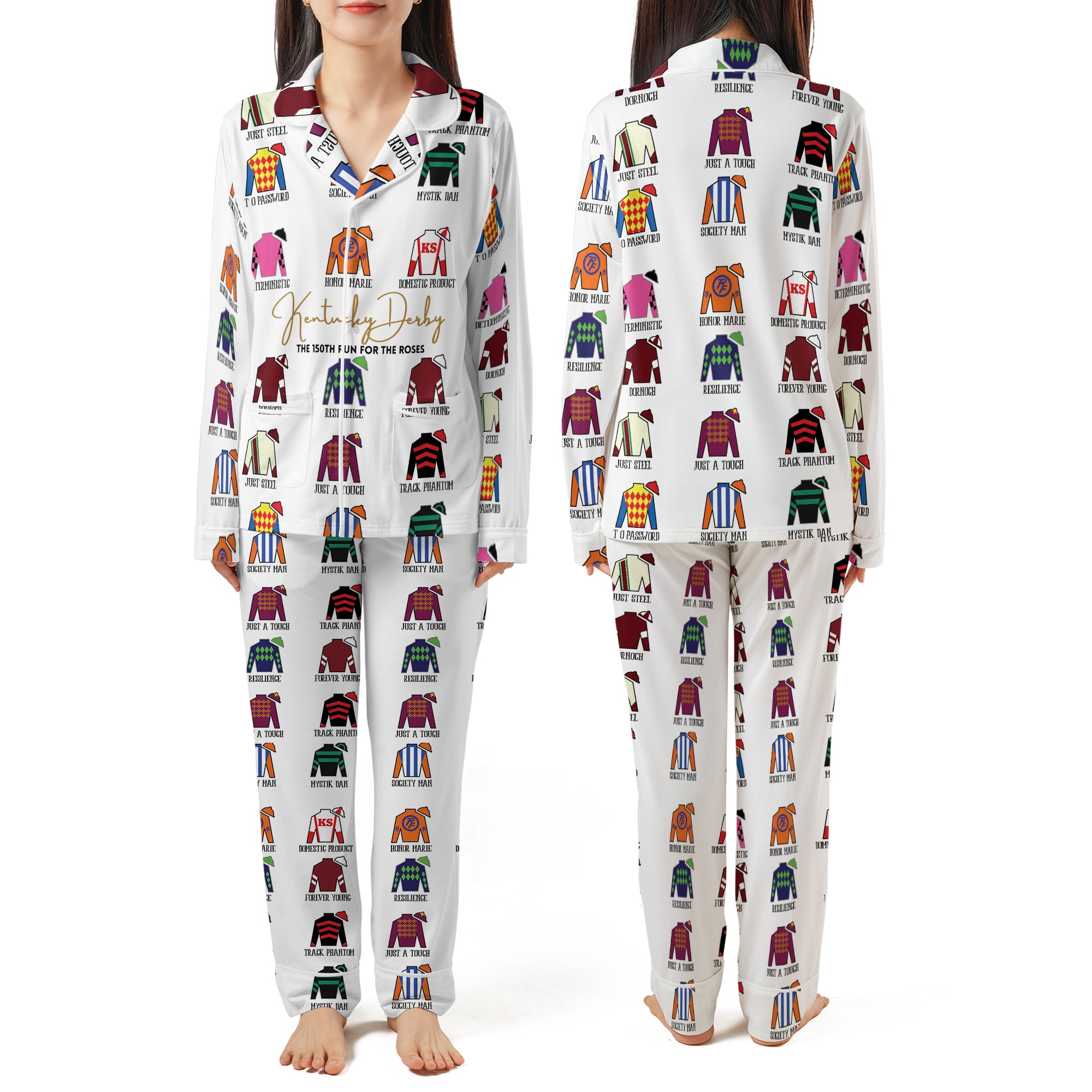 2024 Kentucky Derby Horse Jockey Silks AOP Pajamas Set – Merch Gears