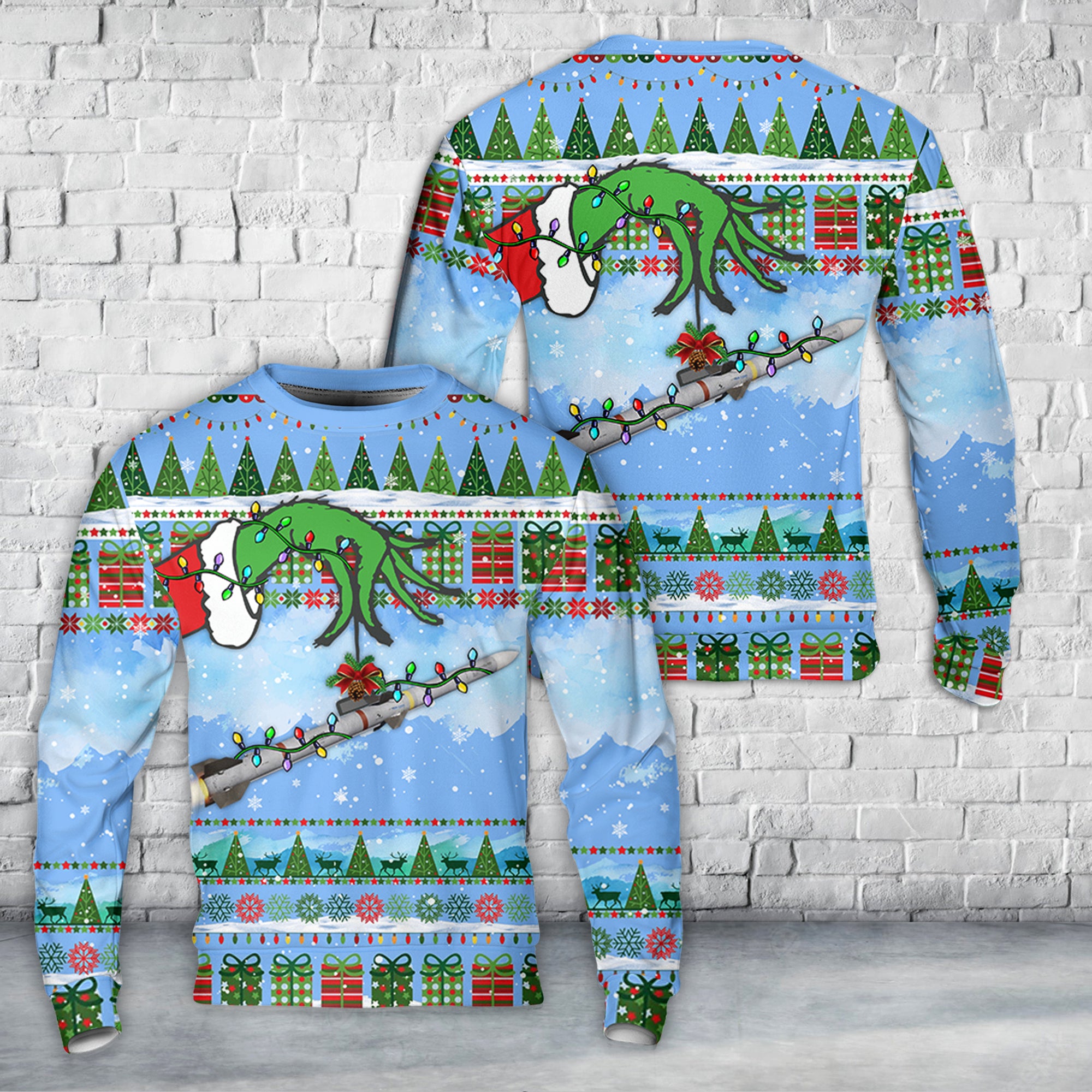 AIM-120 AMRAAM air to air missile Christmas Sweater – Merch Gears