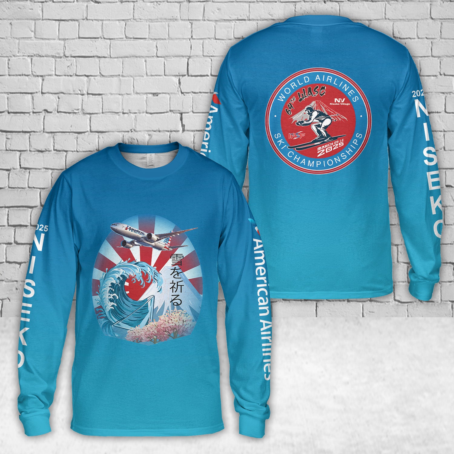 AMERICAN AIRLINES SKI AND SNOWBOARD Team AOP Long Sleeve Shirt – Merch ...
