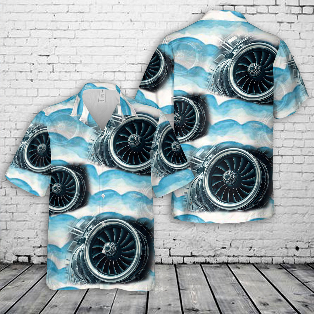 Aircraft Jet Engine Turbine Hawaiian Shirt – Merch Gears
