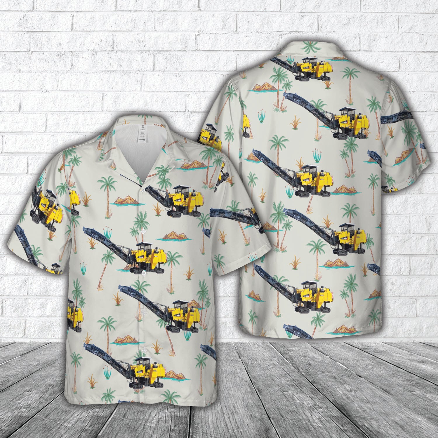 Asphalt Milling Machine Hawaiian Shirt – Merch Gears
