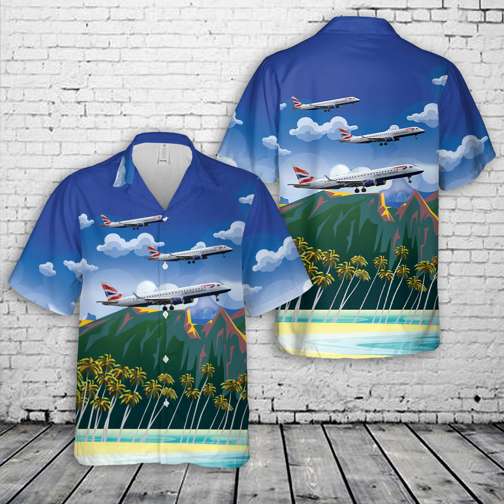 British Airways Embraer E190 Hawaiian Shirt – Merch Gears