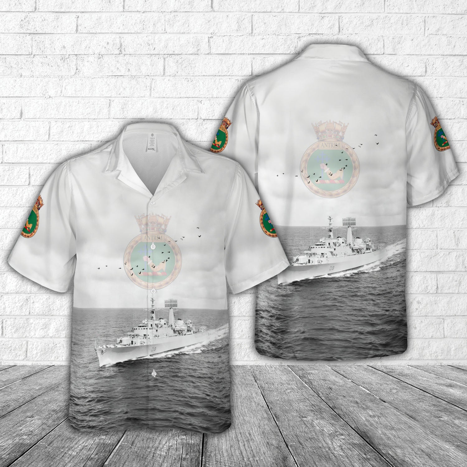 British Royal Navy HMS Antrim (D18) County-class destroyer Hawaiian Sh ...