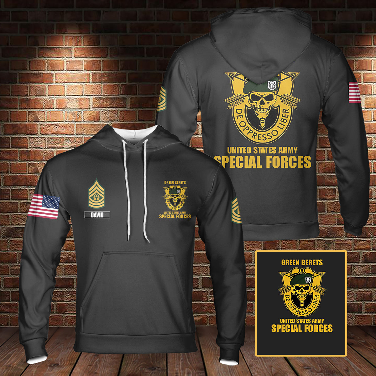 Custom Name US Army Green Beret Special Forces COMMAND SERGEANT MAJOR ...