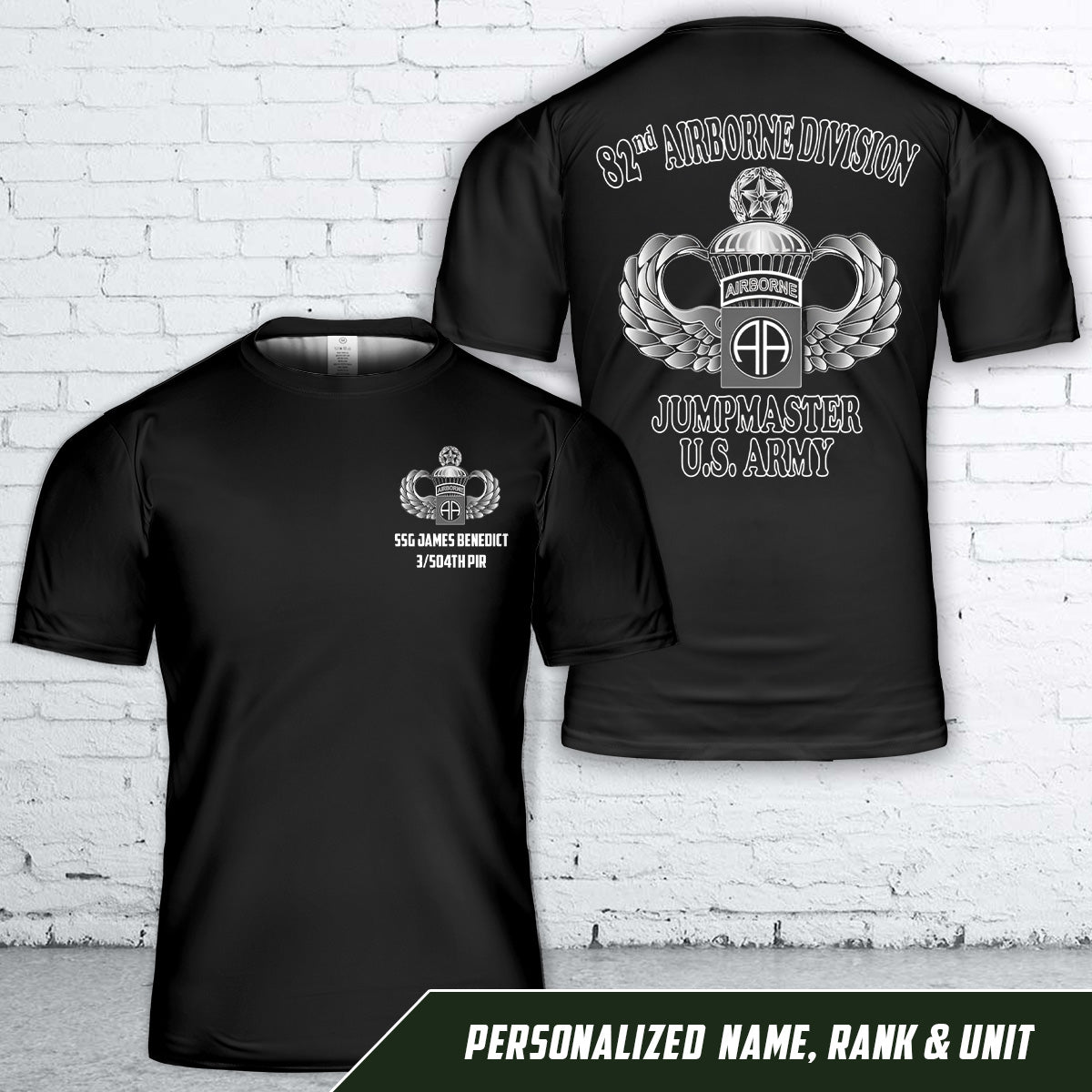 Custom Name, Rank & Unit US Army 82nd Airborne Jumpmaster - Master Jum ...