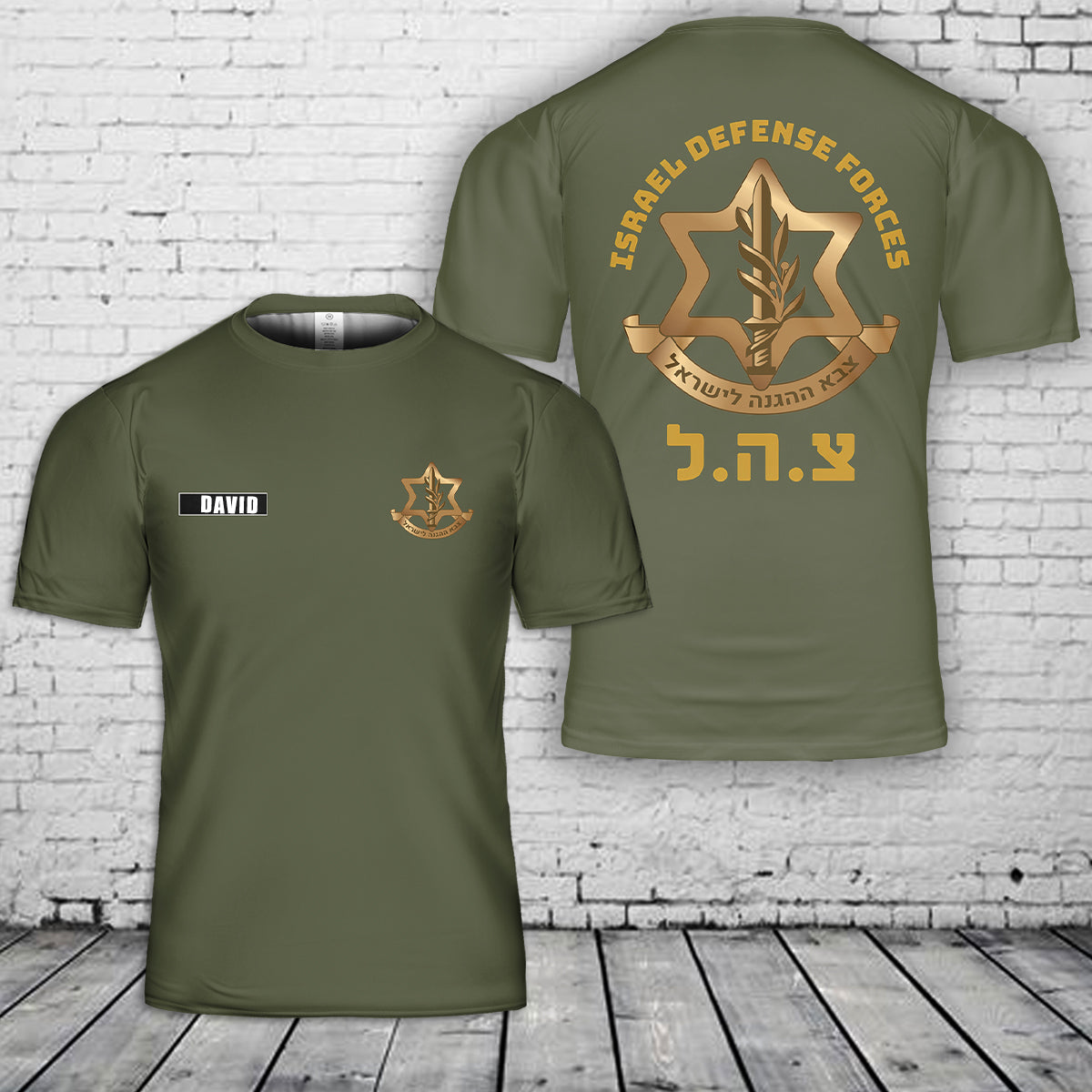 Custom Name Israel Defense Forces 3D T-Shirt – Merch Gears