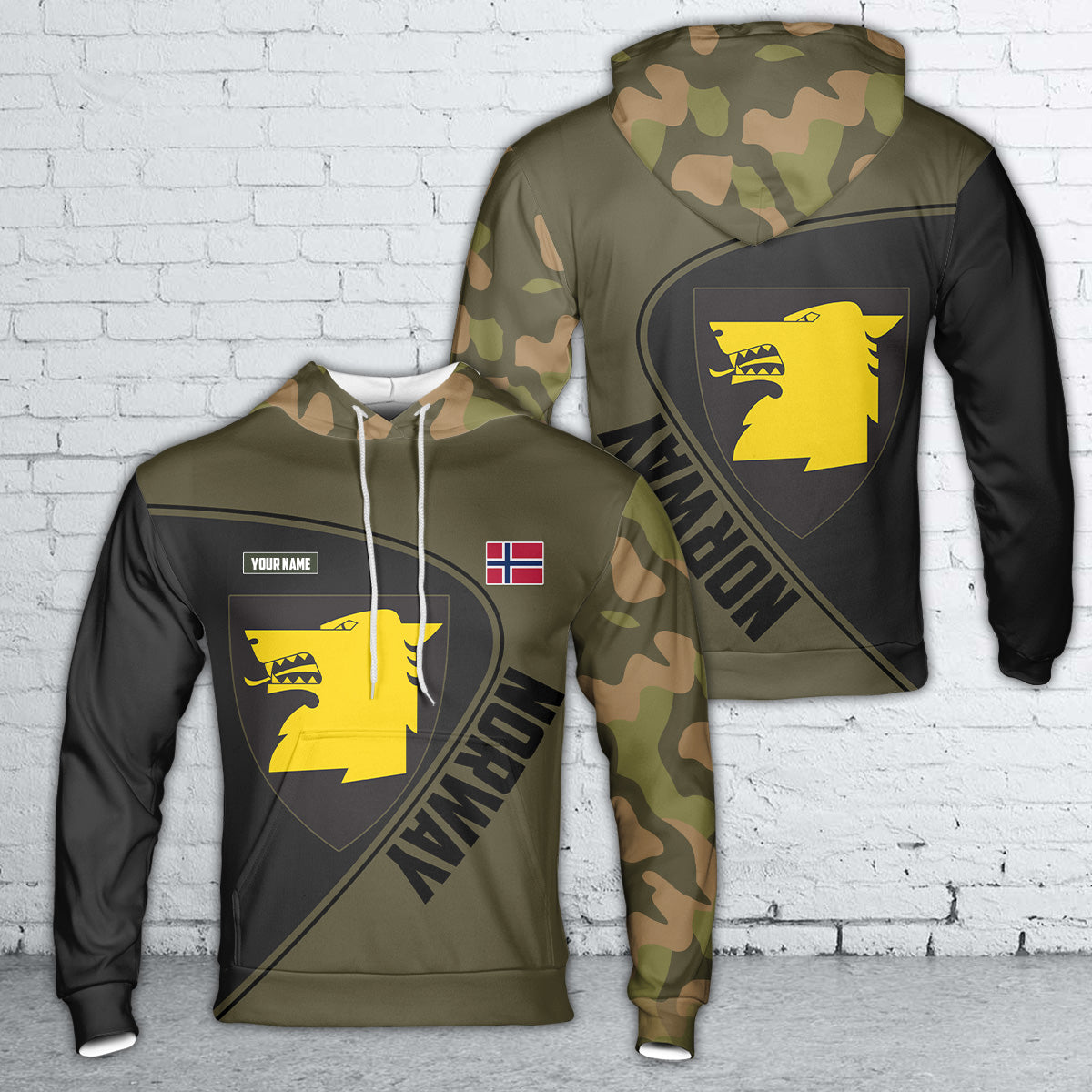 Custom Name Norwegian Army Ranger Battalion GSV Hoodie 3D – Merch Gears
