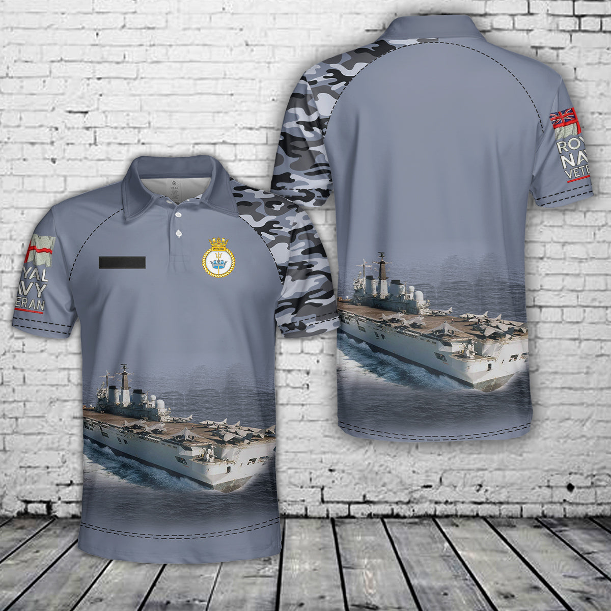 Custom Name Royal Navy HMS Invincible (R05) Invincible-class aircraft ...