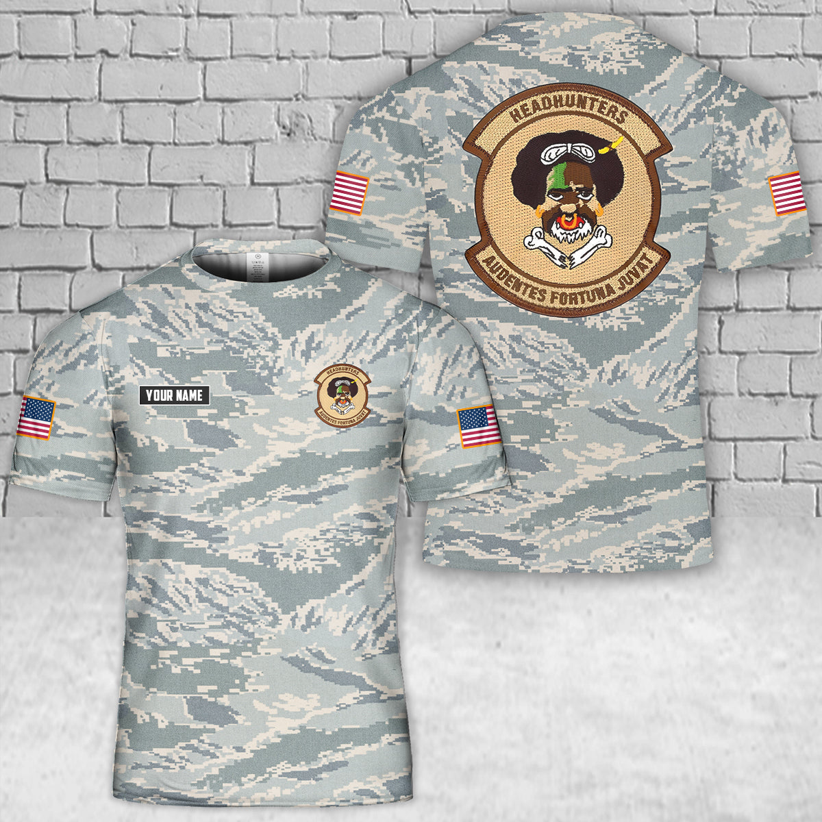Custom Name USAF 80th Fighter Squadron Headhunters 3D T-Shirt – Merch Gears