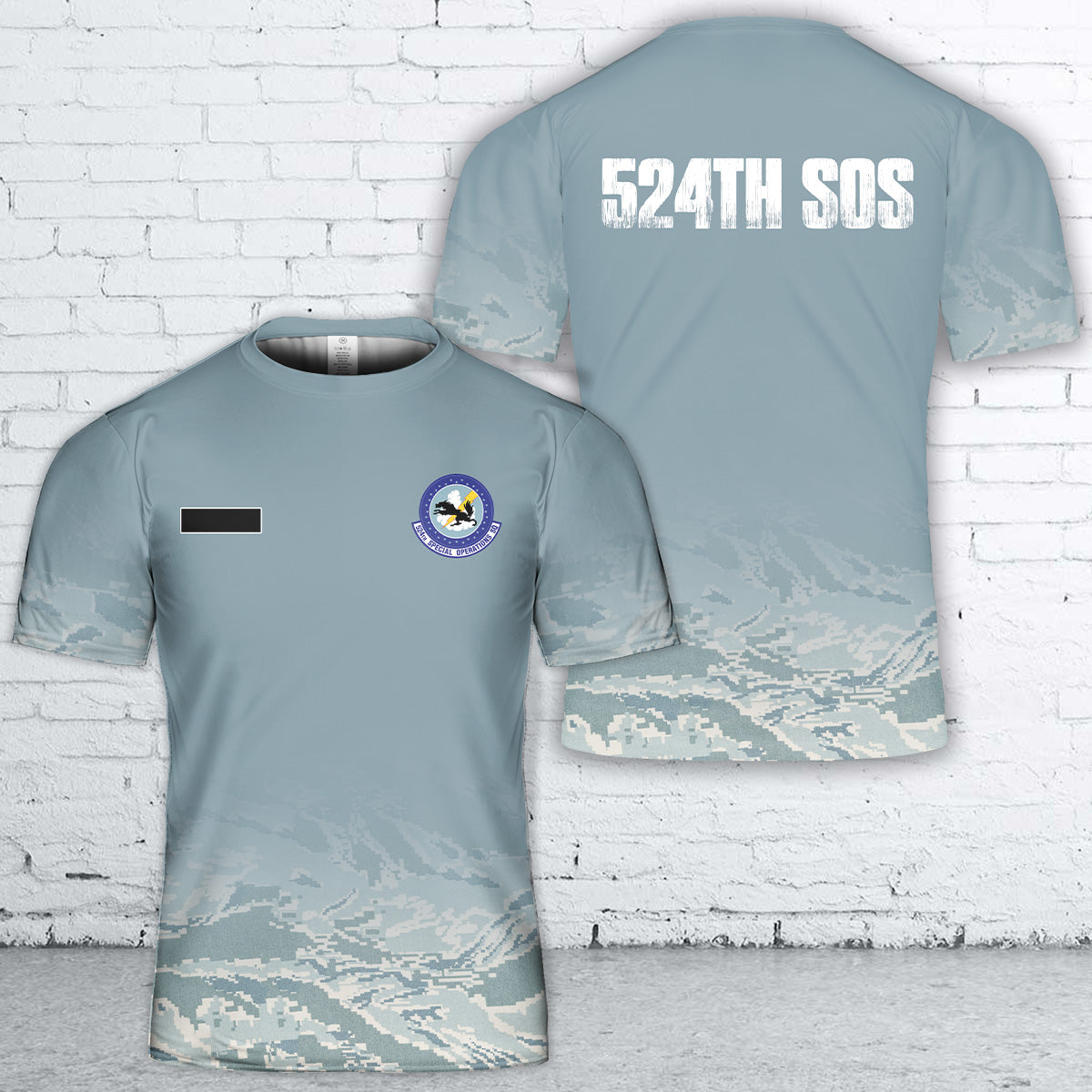 Custom Name US Air Force 524th Special Operations Squadron T-Shirt 3D ...