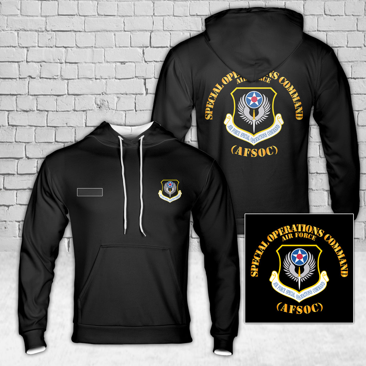 Custom Name US Air Force Special Operations Command Hoodie 3D – Merch Gears