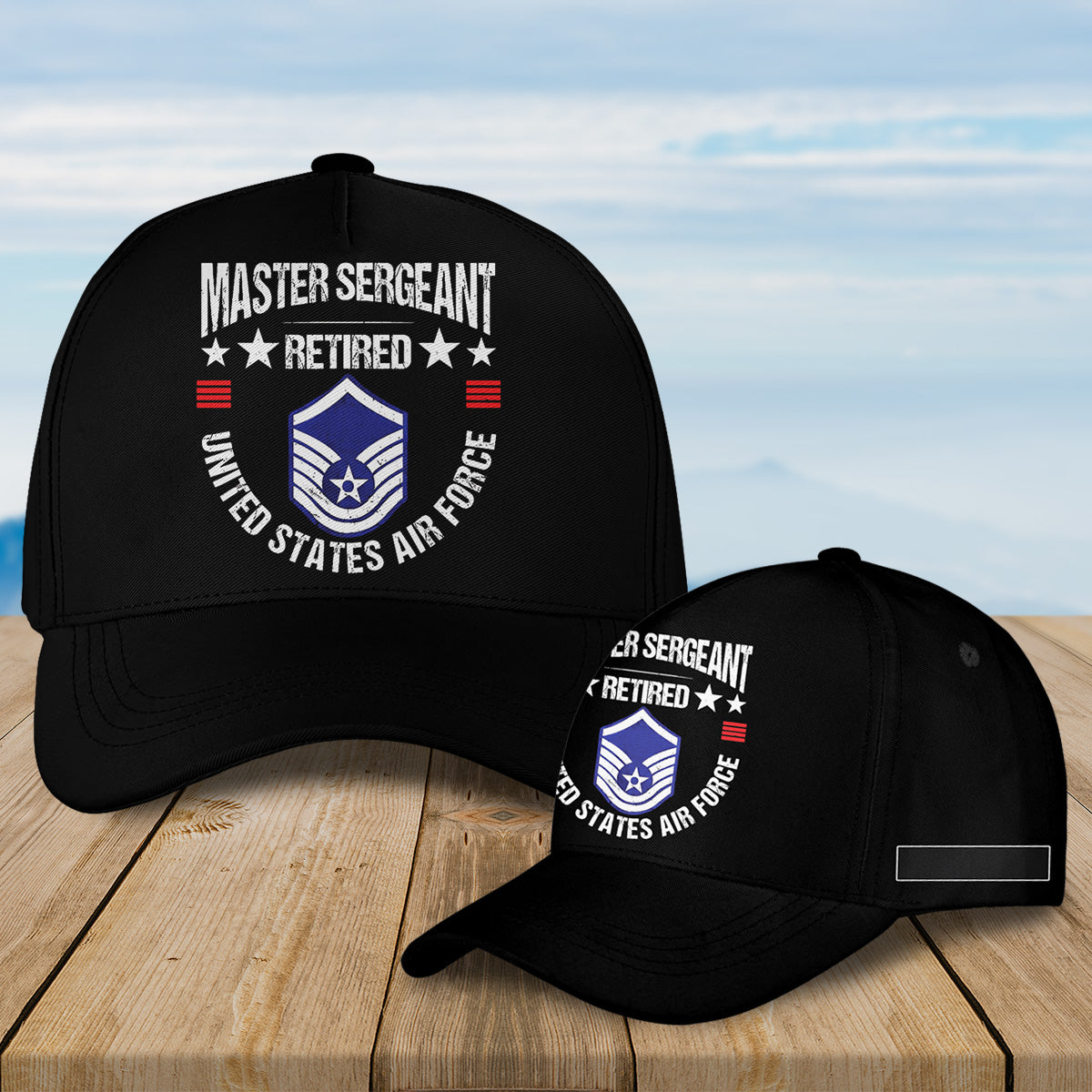 Custom Name US Air Force Master Sergeant Retired Baseball Cap – Merch Gears