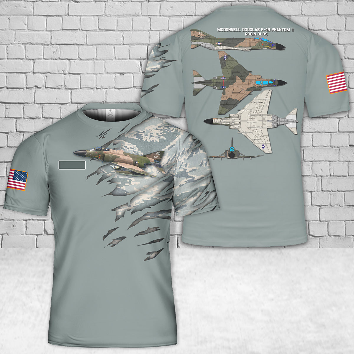 Custom Name US Air Force McDonnell Douglas F-4N Phantom II Robin olds – Merch Gears