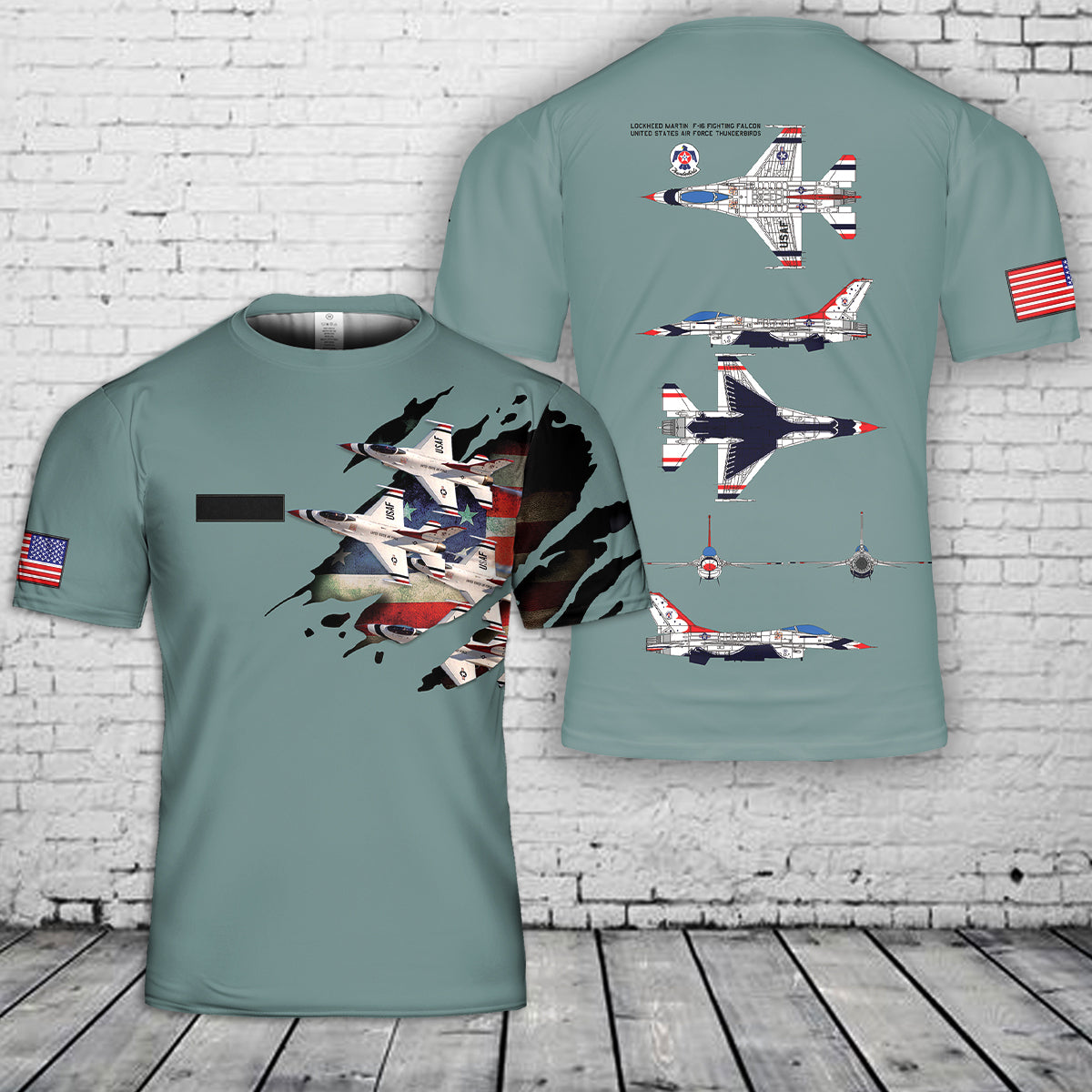 Custom Name US Air Force Thunderbird Lockheed Martin F-16 Fighting Fal ...