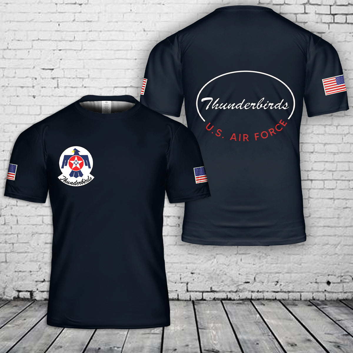 Custom Name US Air Force Thunderbirds T-Shirt 3D – Merch Gears