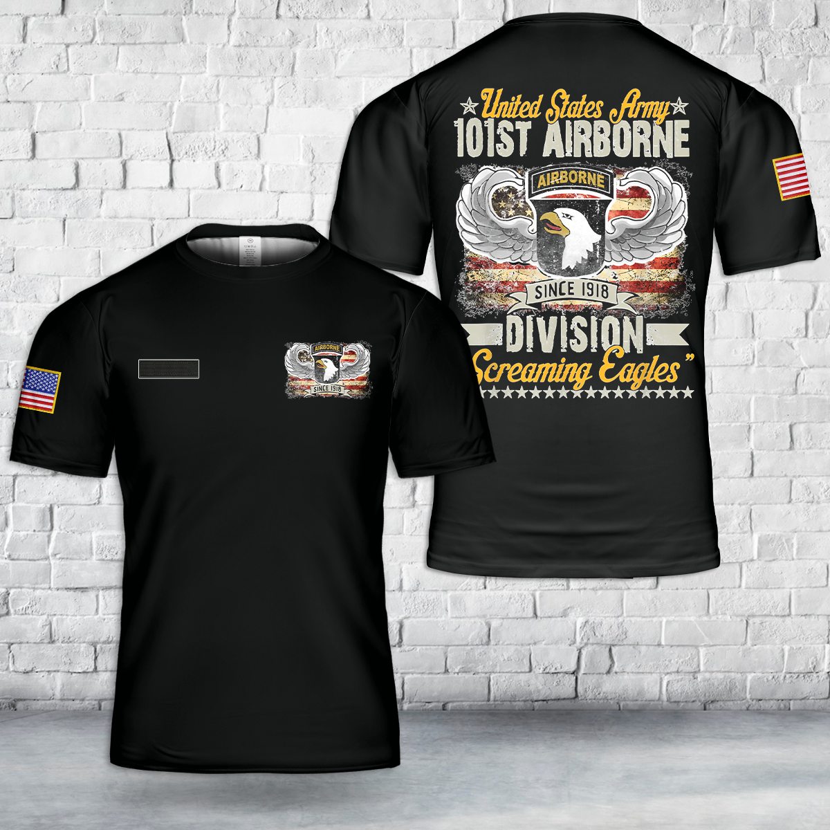 Custom Name US Army 101st Airborne Division Veteran Day T-Shirt 3D ...