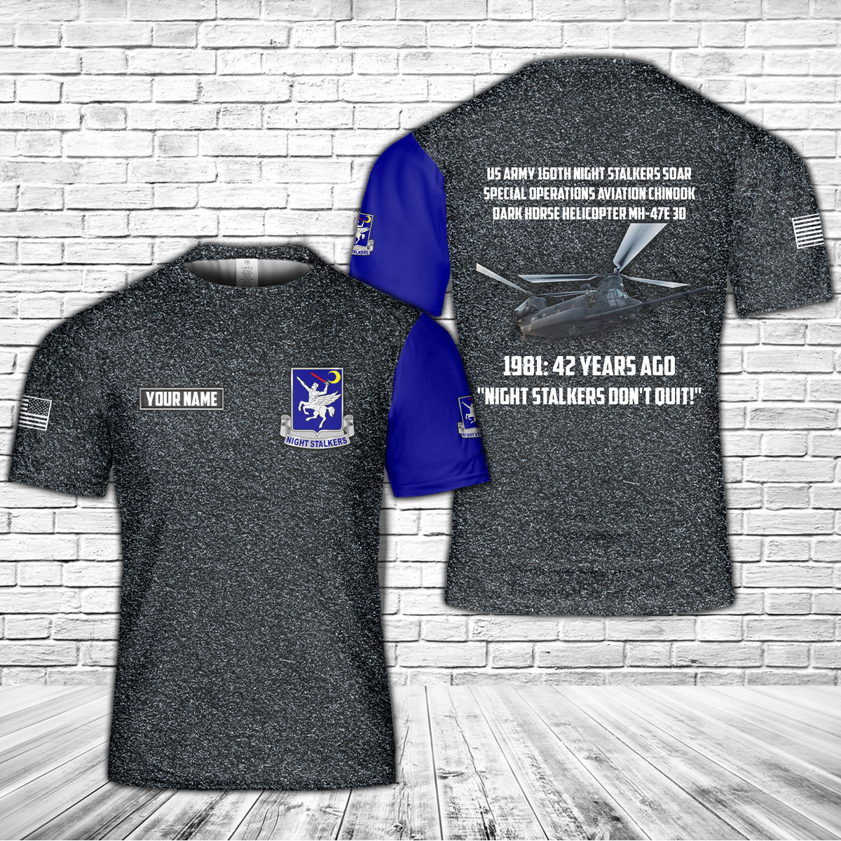 Custom Name US Army 160th Night Stalkers Soar Special Operations Aviat ...