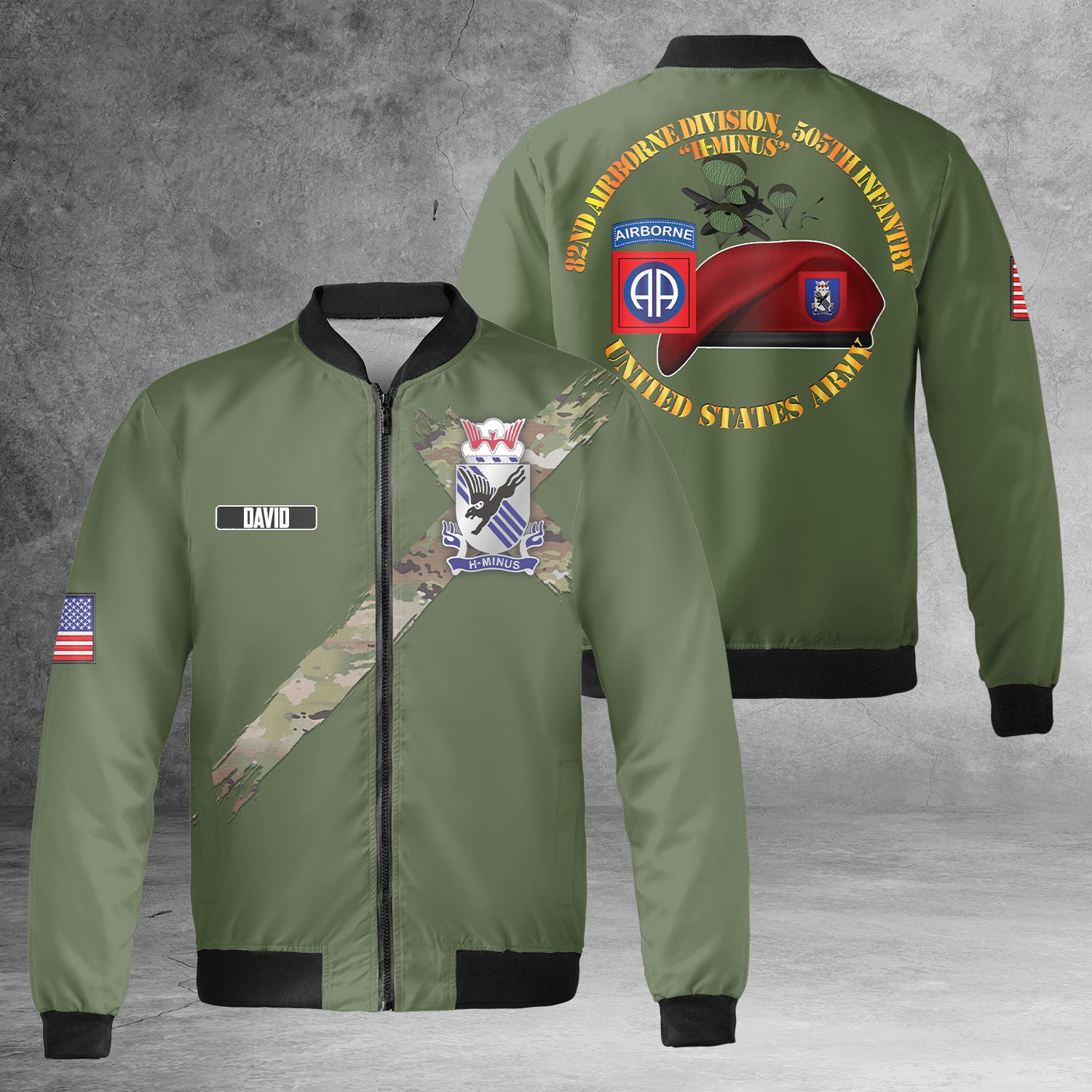 Custom Name US Army 82nd Airborne Division 505th Parachute Infantry Re ...