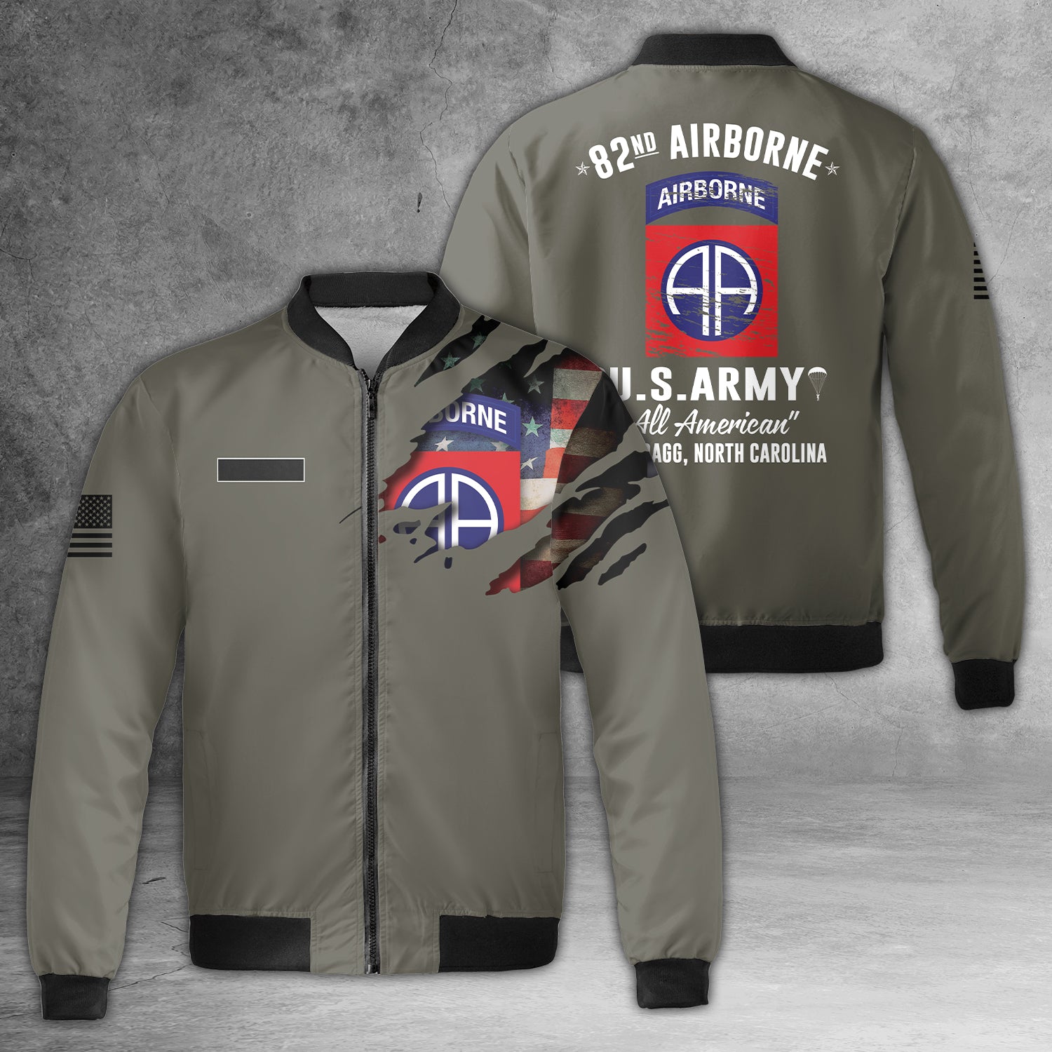 Custom Name US Army 82nd Airborne Division Fort Bragg NC AOP Fleece Bo ...