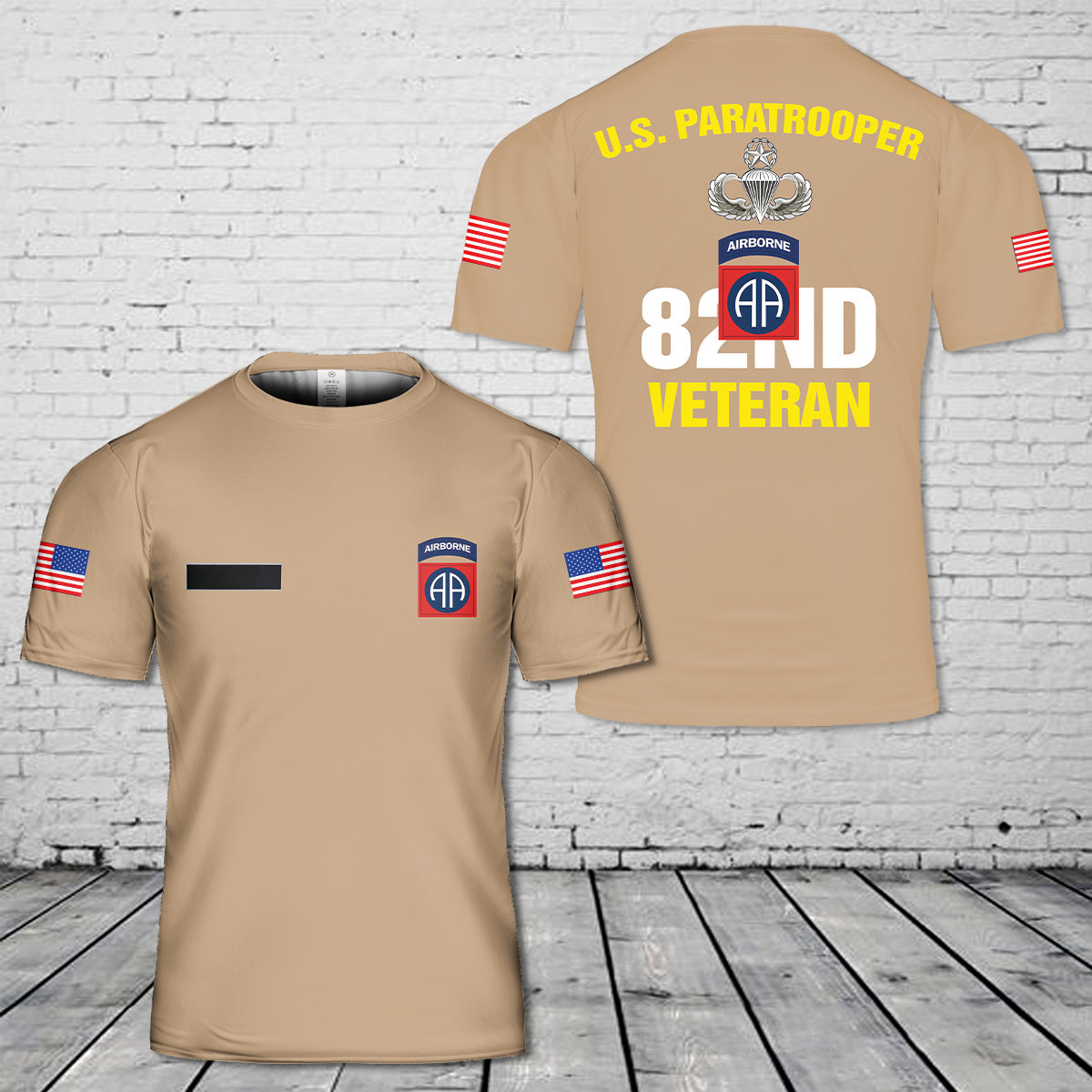 Custom Name US Army 82nd Airborne Division Veteran Paratrooper T-Shirt ...