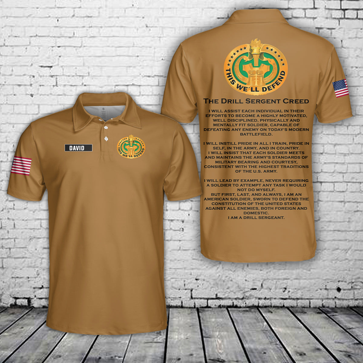 Custom Name US Army Drill Sergeant Creed Polo Shirt – Merch Gears