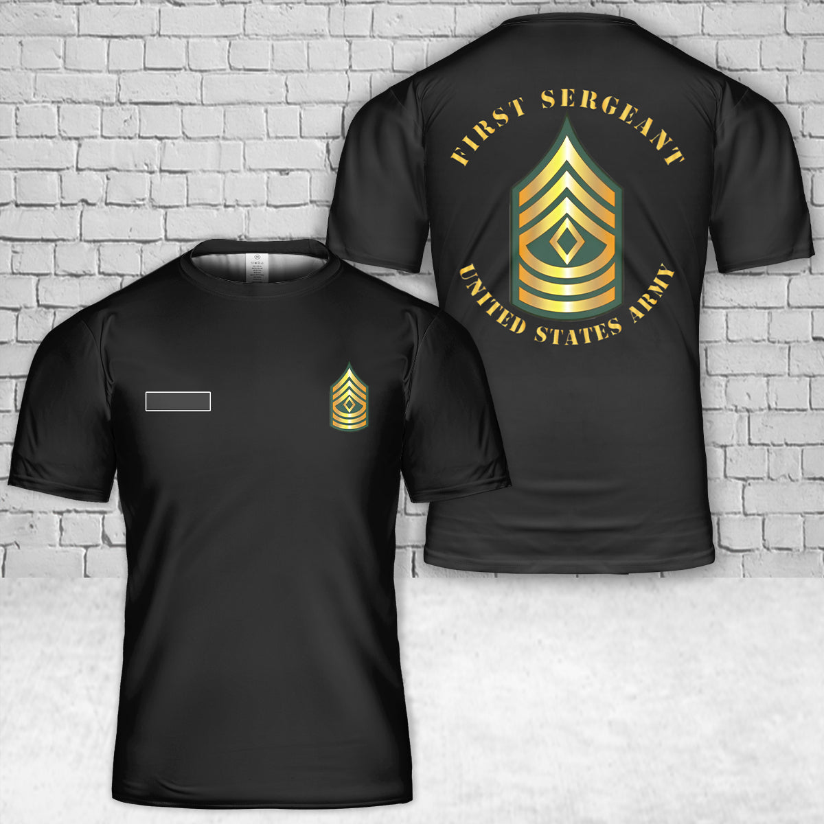 Custom Name US Army First Sergeant - 1SG T-Shirt 3D – Merch Gears