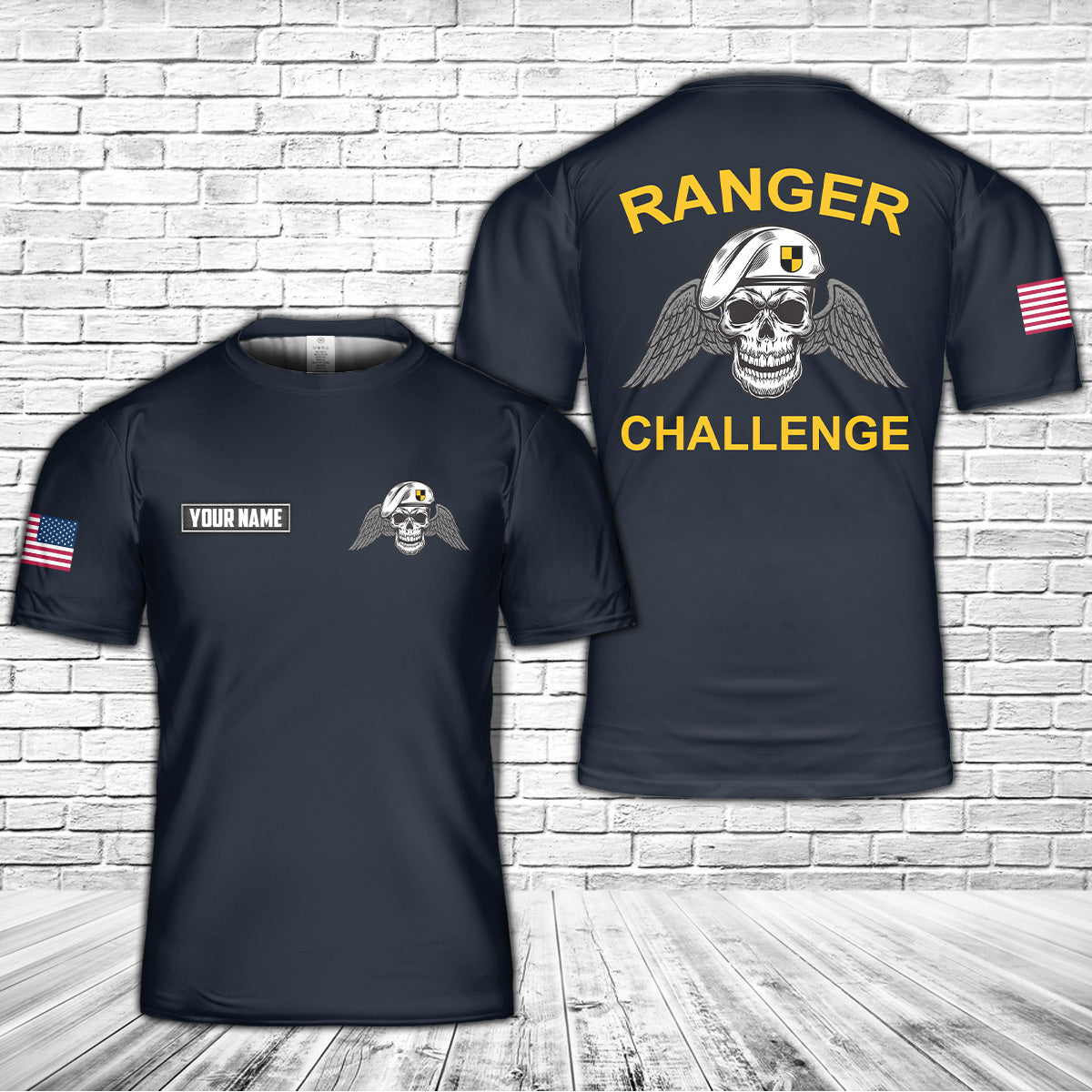 Custom Name US Army Ranger Challenge 3D T-Shirt – Merch Gears