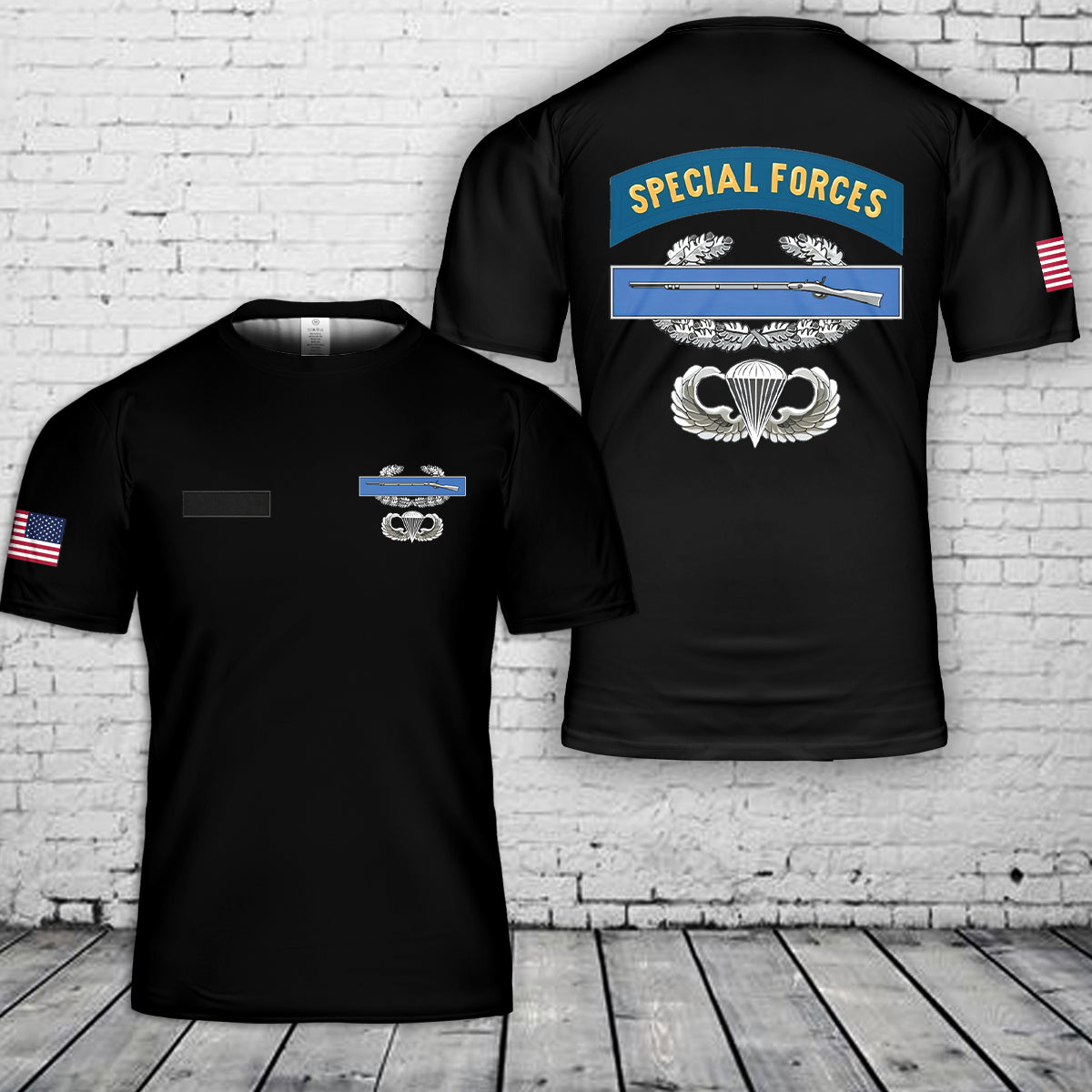 Custom Name US Army Special Forces Combat Infantry Badge Jump Wings T ...