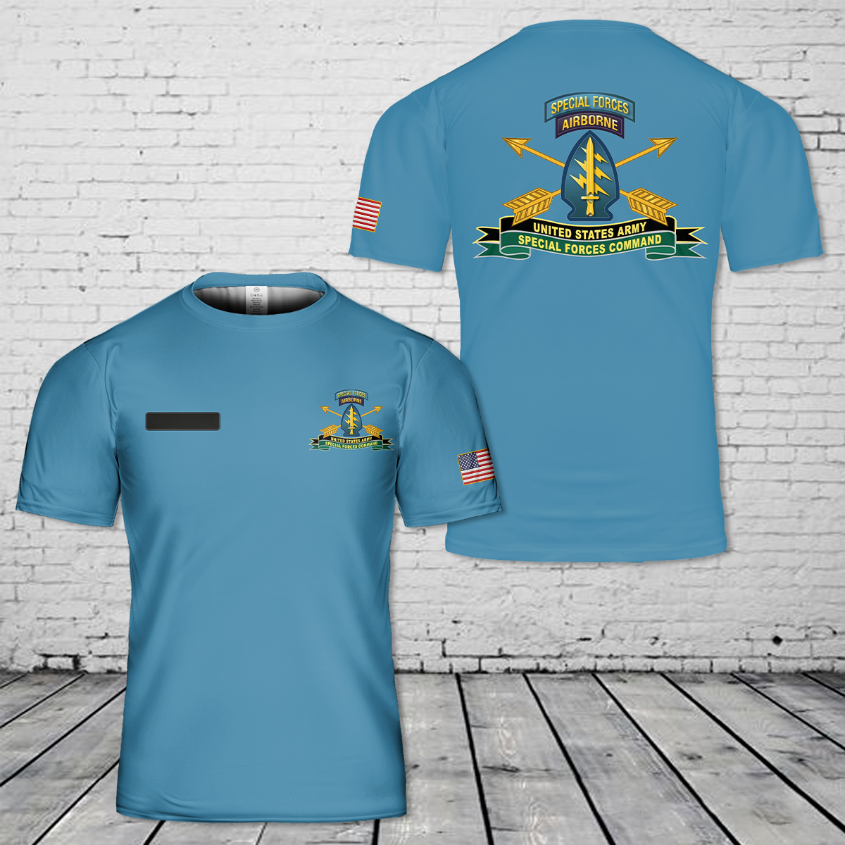 Custom Name US Army Special Forces Command T-Shirt 3D – Merch Gears