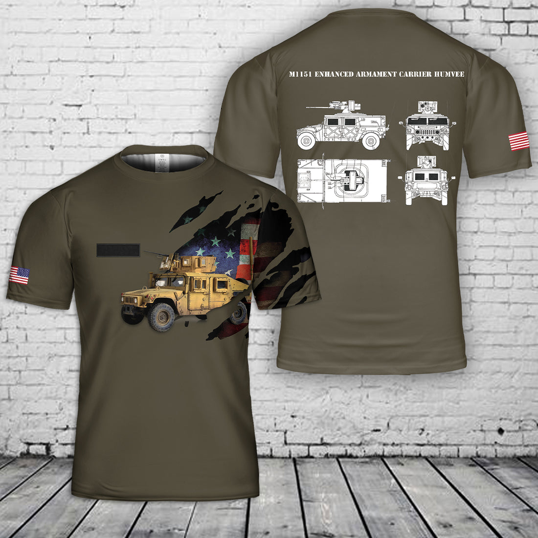 Custom Name US M1151 Enhanced Armament Carrier Humvee With 50 Cal On T ...