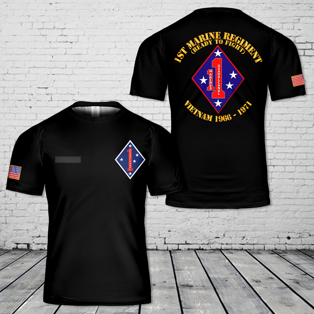 Custom Name US Marine Corps 1st Marine Regiment Ready To Fight Guadalc ...