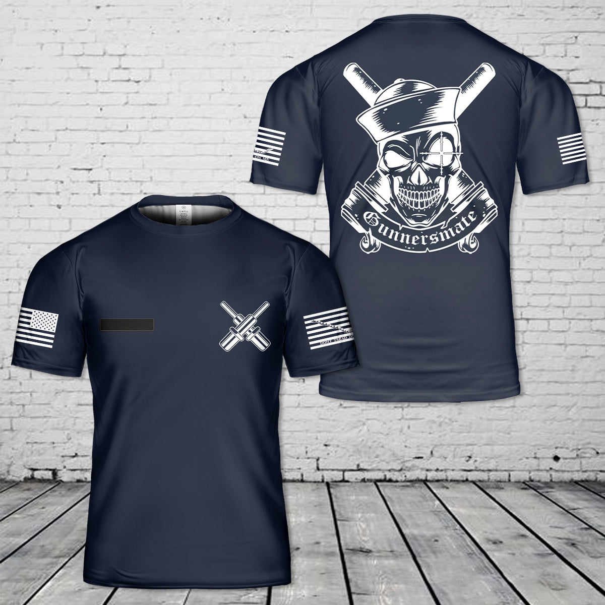 Custom Name US Navy Gunner's Mate T-Shirt 3D – Merch Gears