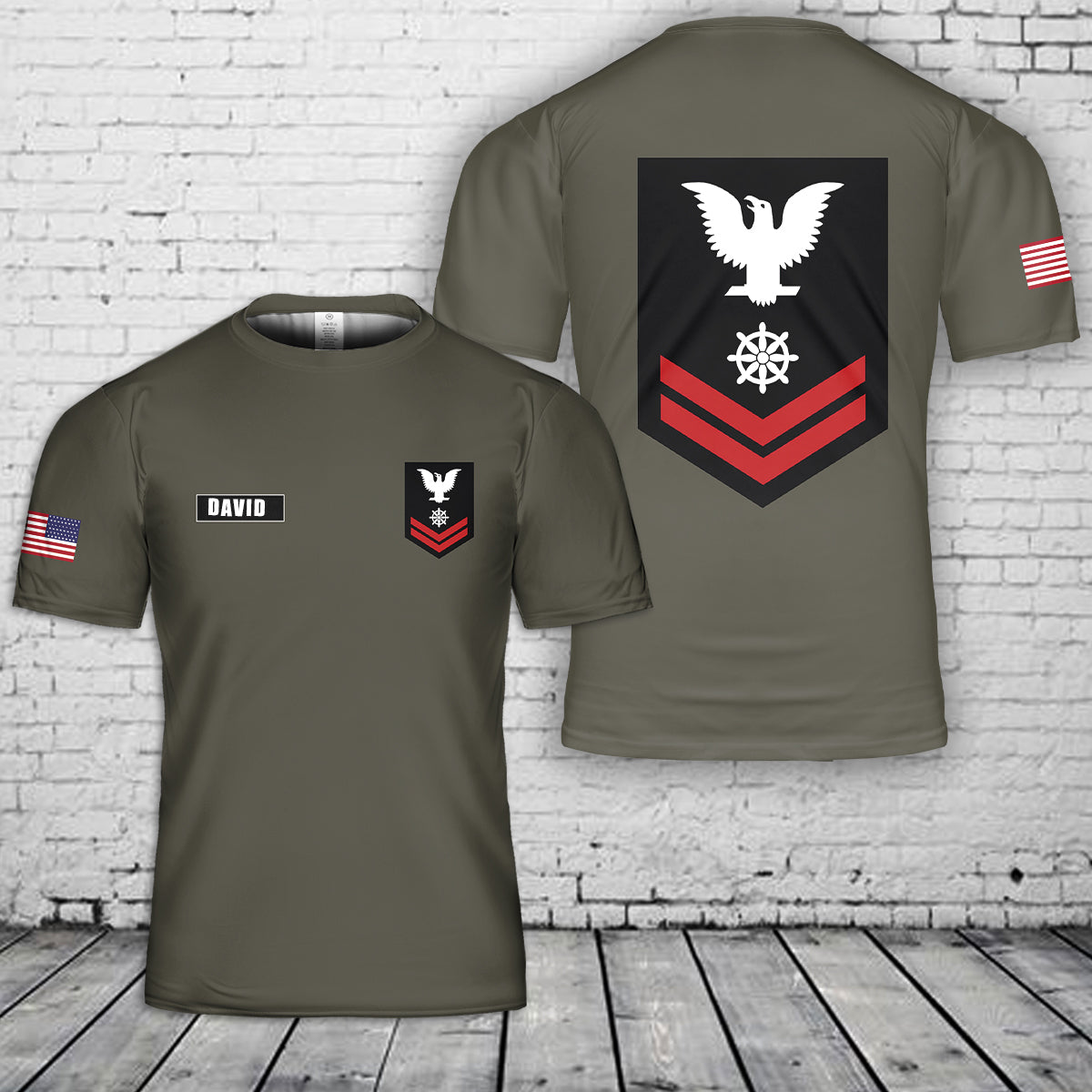 Custom Name US Navy QM2 Quartermaster Second Class T-Shirt 3D – Merch Gears