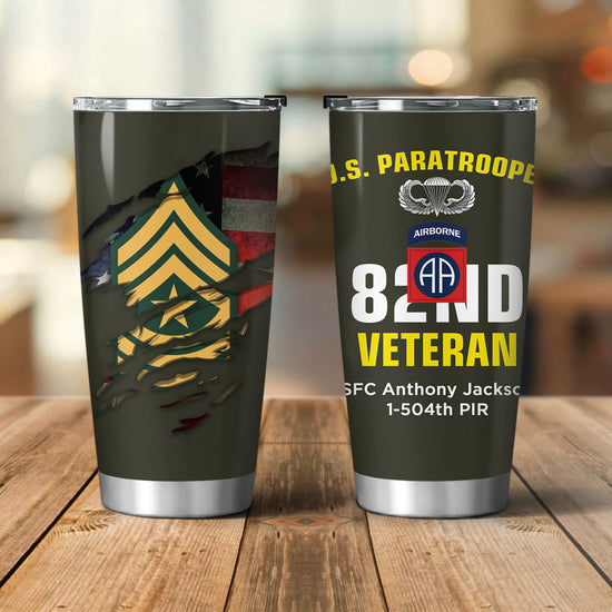Custom Name, Rank & Unit US Army 82nd Airborne Division Veteran Paratr ...