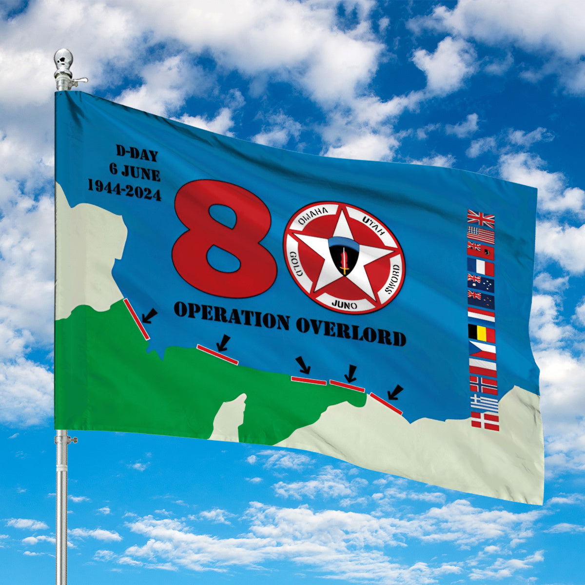 D-Day 80th Anniversary (Period Canada Version) Flag – Merch Gears