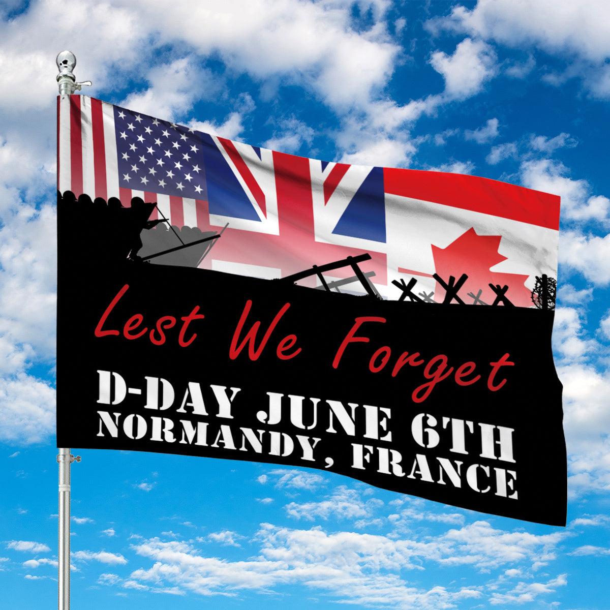 D-Day Invasion Of Europe In 1944 House Flag – Merch Gears