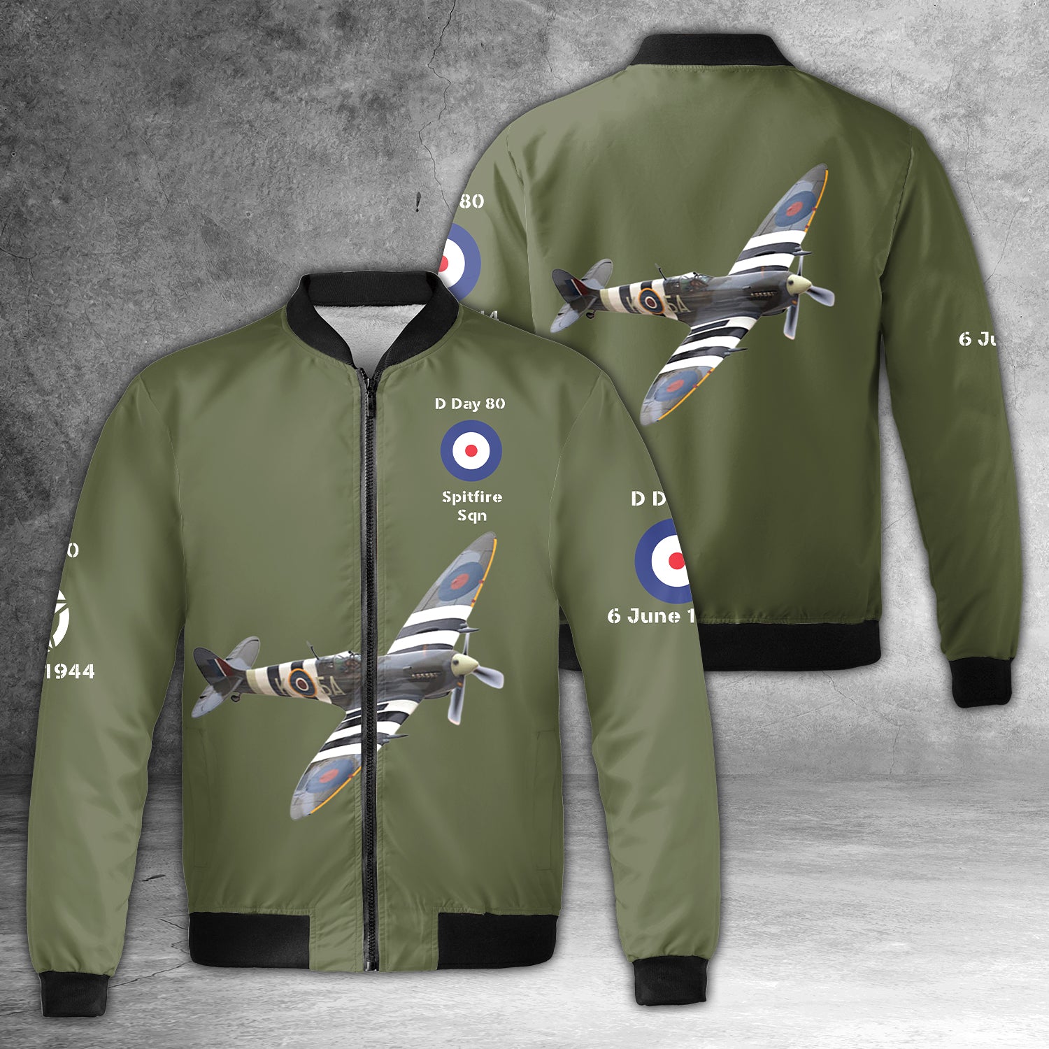 D Day 80 War Festival WW2 AOP Fleece Bomber Jacket – Merch Gears