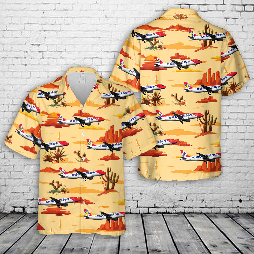 Edelweiss Air Airbus A320-200 Hawaiian Shirt – Merch Gears