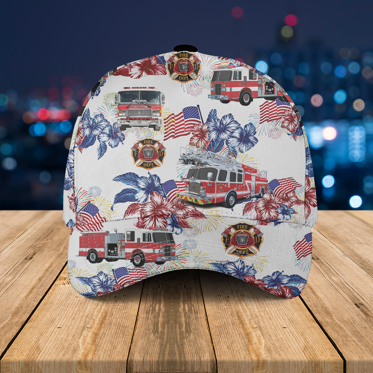 Firefighter Fire Truck, 4th Of July Baseball Cap – Merch Gears