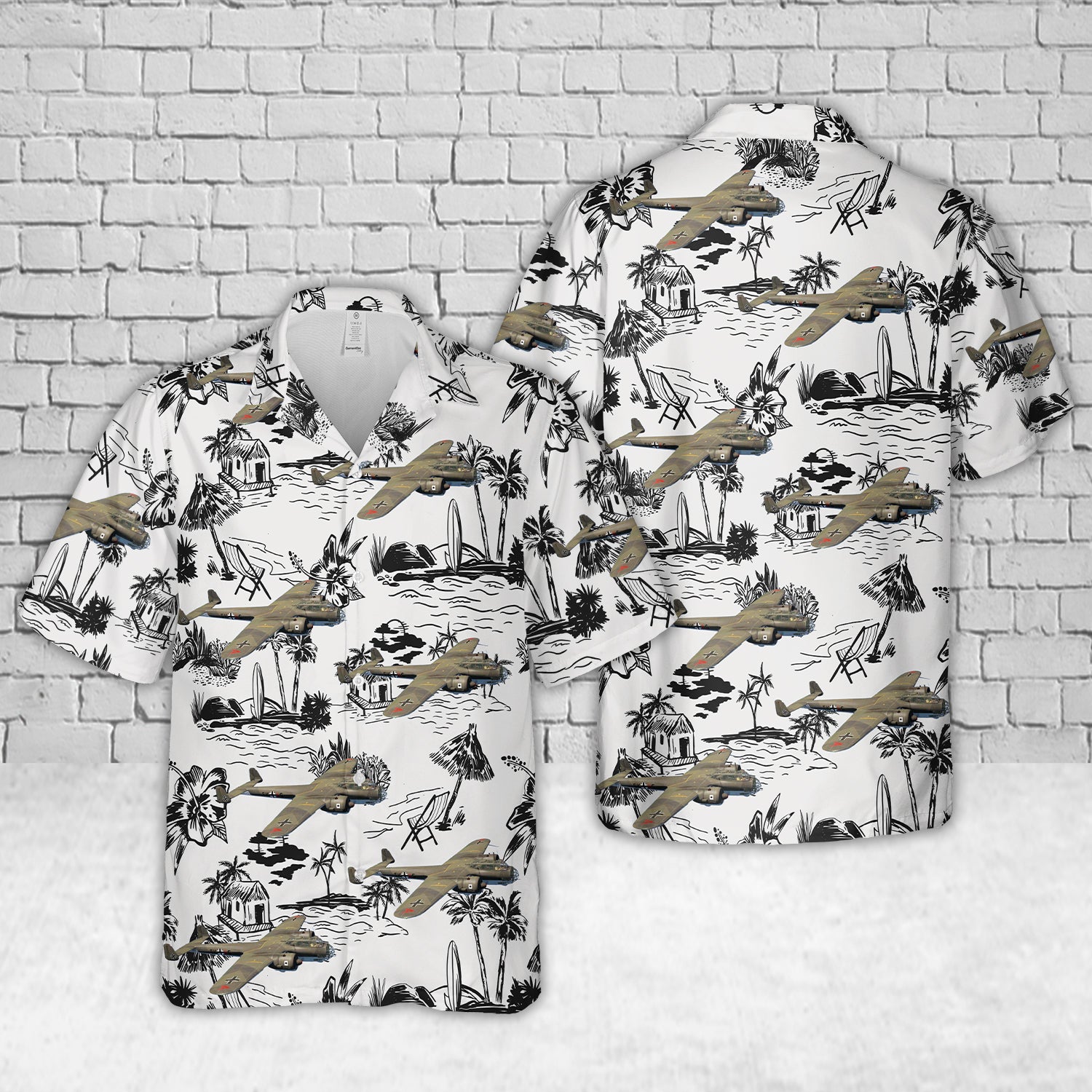 German Air Force Dornier Do 17 Bomber Aircraft In WW2 Hawaiian Shirt ...