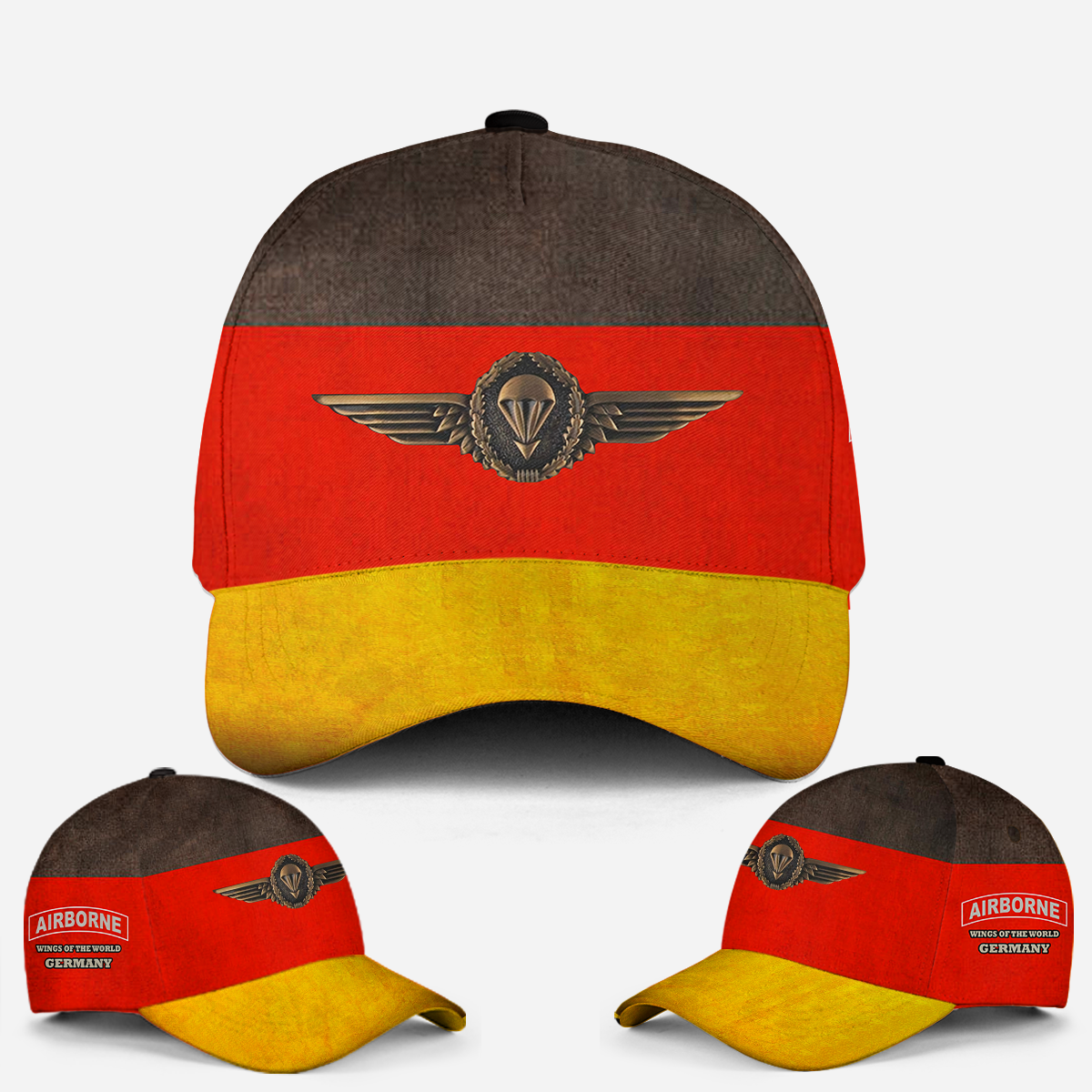 German Military Parachutist Badge (German Airborne Wings) Baseball Cap ...