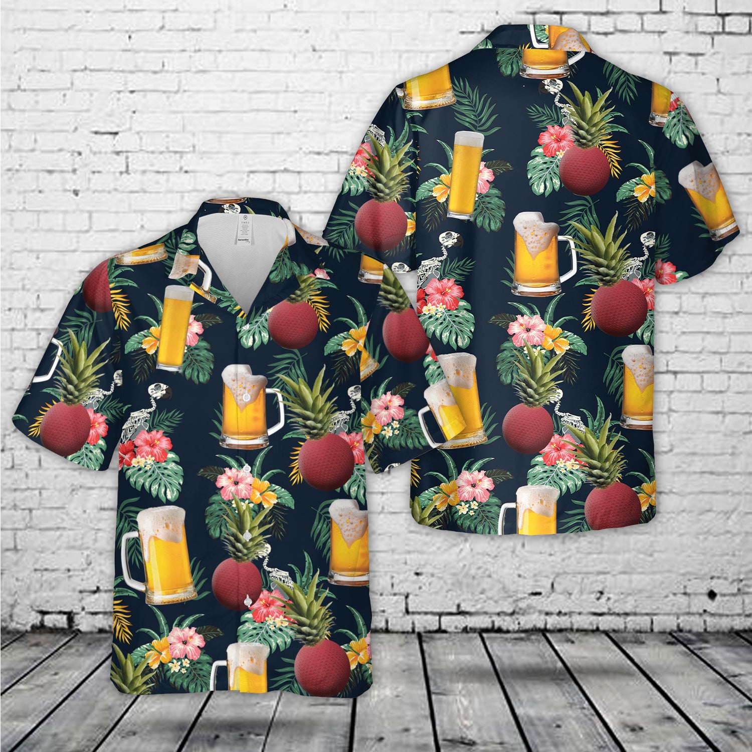 Kickball & Beer Tropical Hawaiian Shirt – Merch Gears