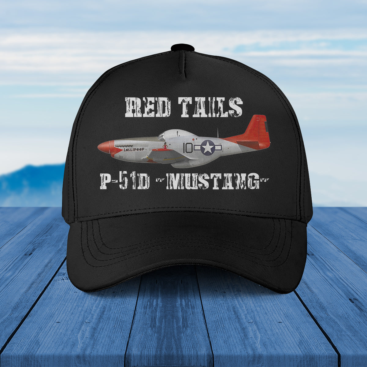 North American P-51D Mustang Red Tails Tuskegee Airman Baseball Cap ...