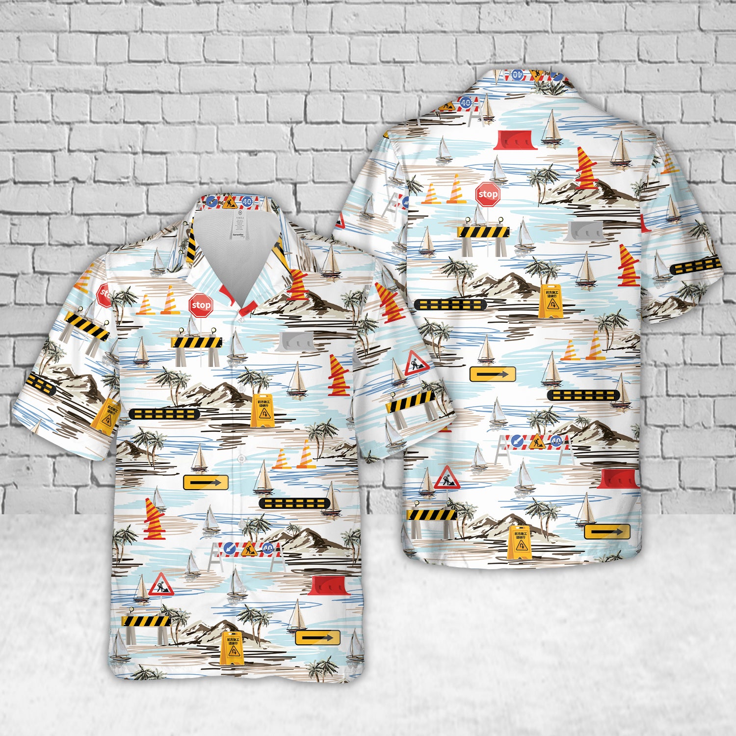 Road Construction Signs Hawaiian Shirt – Merch Gears