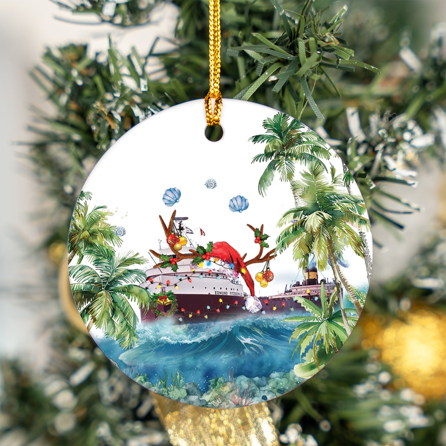 SS Edmund Fitzgerald Christmas Ornament – Merch Gears