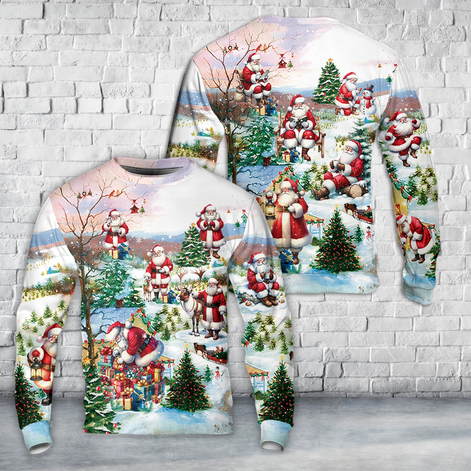 Santa Claus Christmas AOP Sweater – Merch Gears